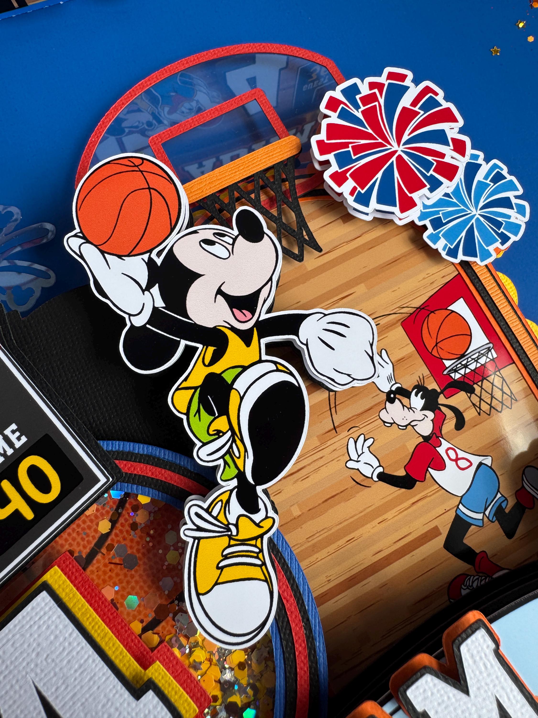 Mickey Mouse Basketball All-stars Cake Topper Slam Dunk Party Decor ...