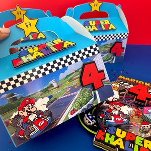 Mario Kart Favor Boxes Super Mario Bros Gable Box Mario Luigi Bowser ...