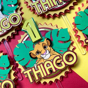 Simba Lion King Cupcake Toppers Birthday Party Decor Candy Table First ...