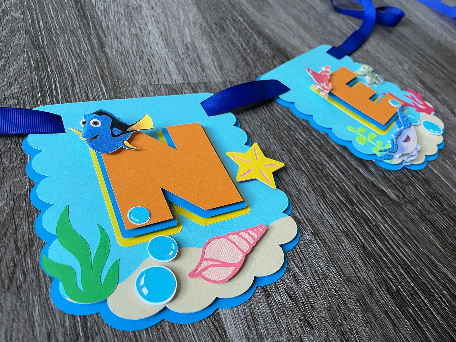 Nemo and Dory Inspired Banner, Nemo Inspired ONE Banner, Under the Sea ...
