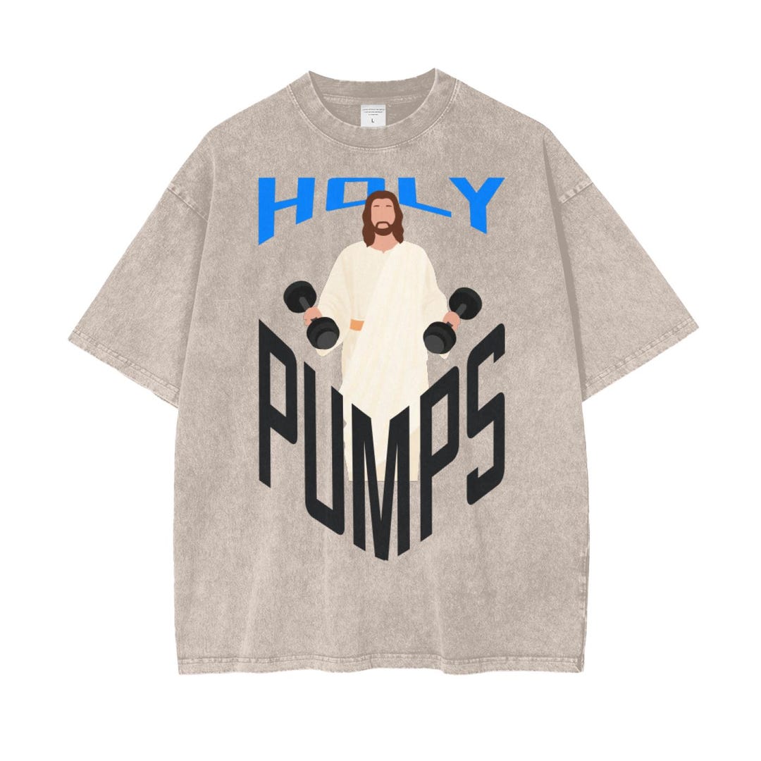 Holy Pumps - Jesus Gym - the Lords Gym -oversize T-shirt - Etsy