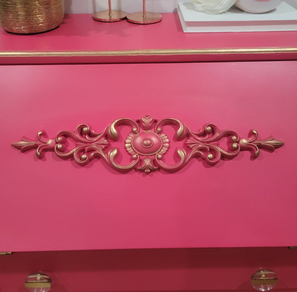 Pink Secretary Desk ,side Table Vanity - Etsy