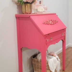Pink Secretary Desk ,side Table Vanity - Etsy