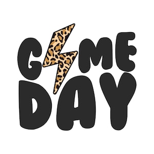 Game Day Lightning Bolt Png, Distressed Game Day Png, Digital Design ...