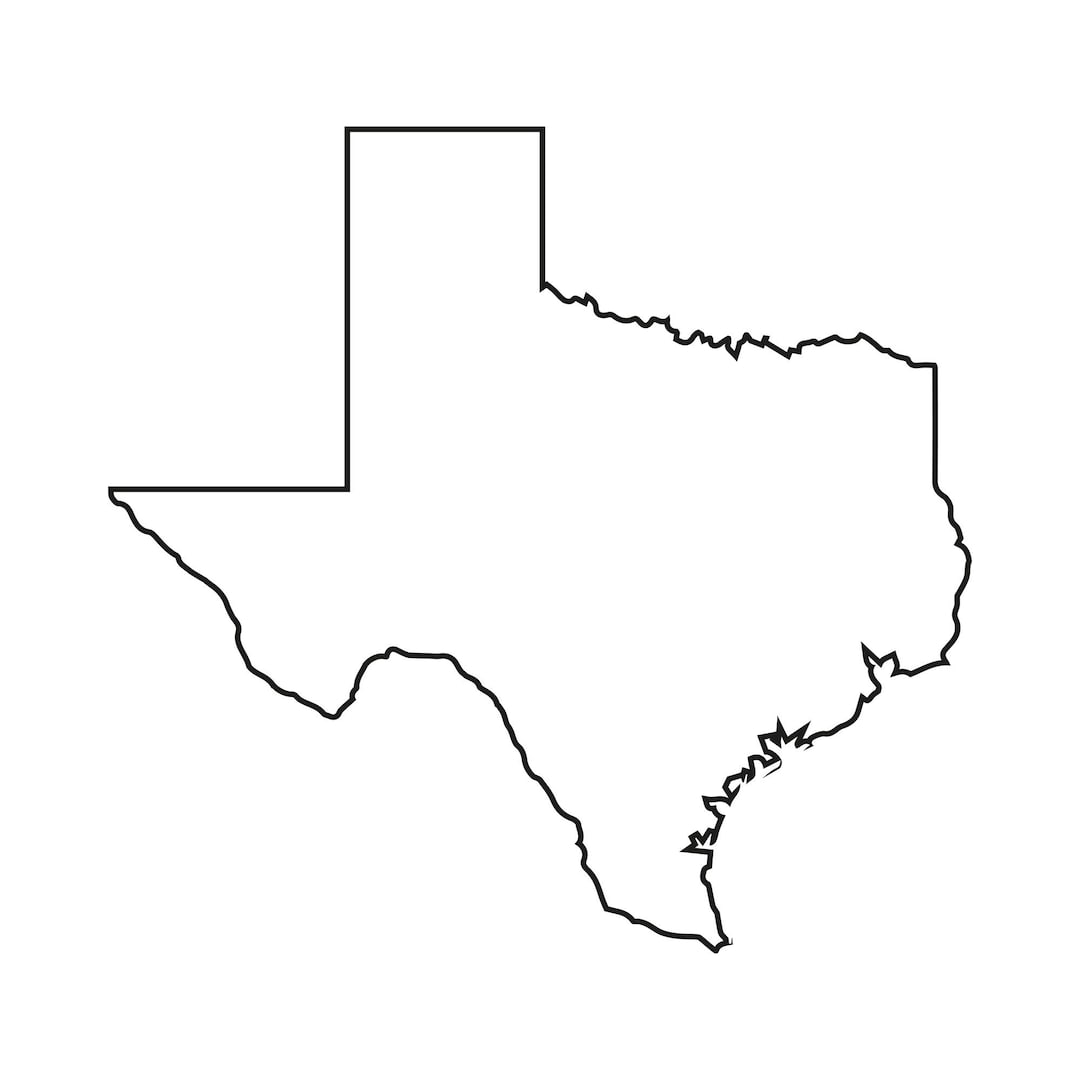 Texas Outline SVG Files, Texas Cut Files, Texas Map, United States of ...