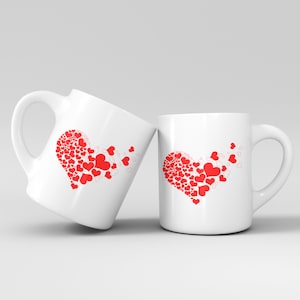 Hand Drawn Red Hearts Svg, Love Svg , Sketch Heart Svg, Valentines Day ...