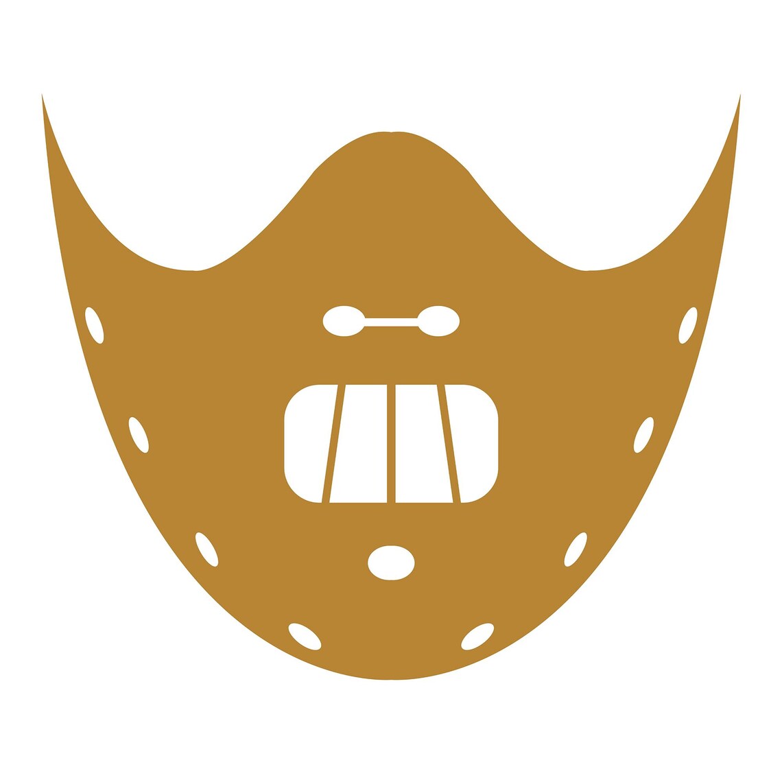 Hannibal Lecter Face Mask SVG: Horror Movie Prop Silhouette (digital ...