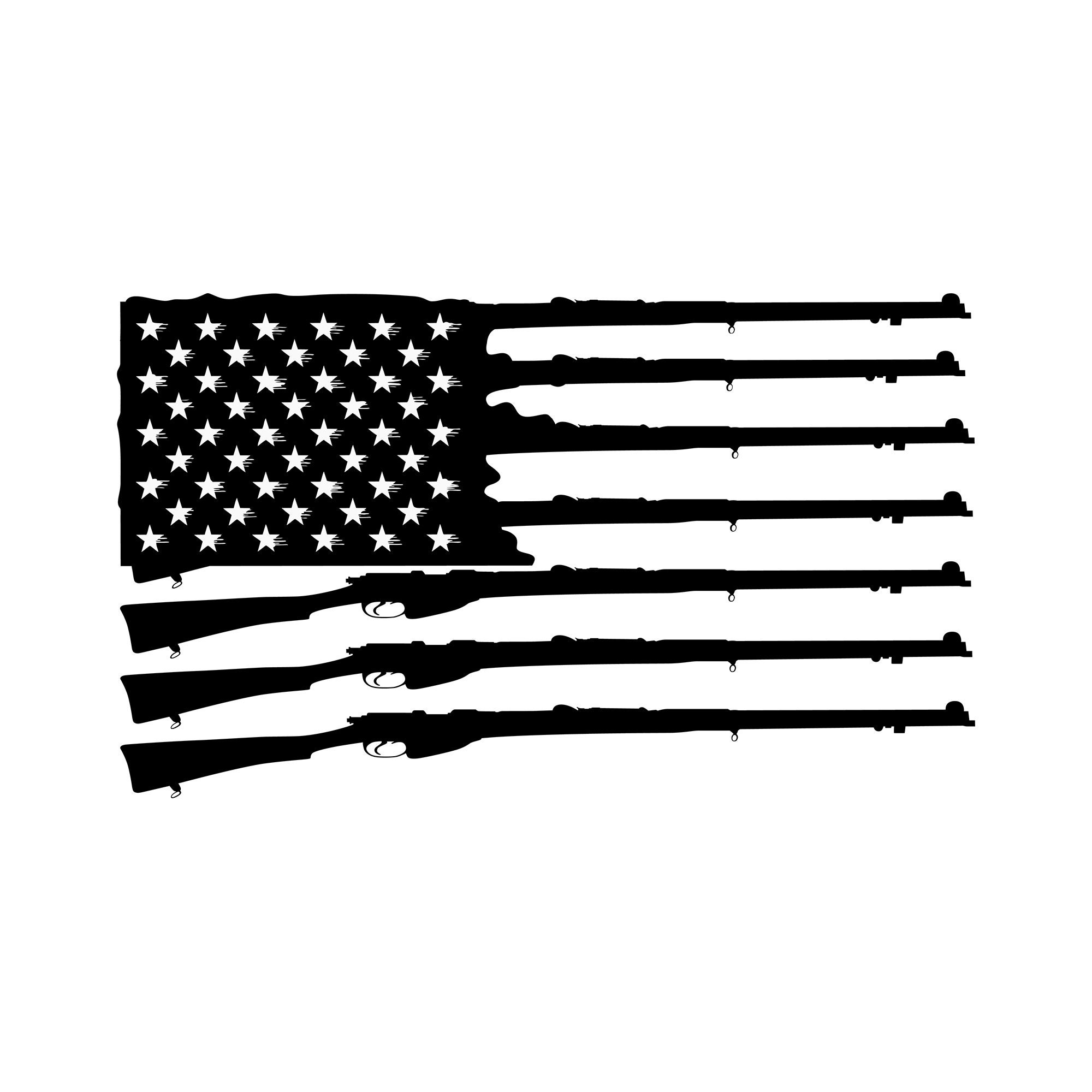 Gun Rifles American Flag SVG Digital Download Cricut Cut Files ...