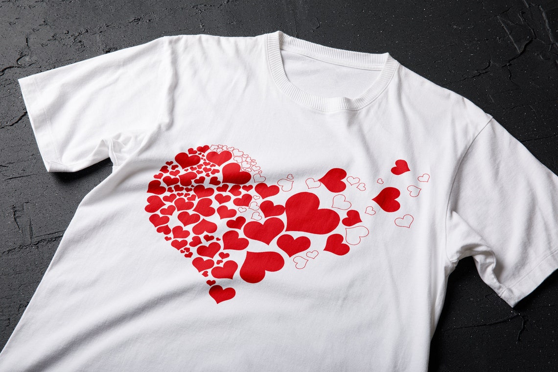 Hand Drawn Red Hearts Svg Love Svg Sketch Heart Svg - Etsy