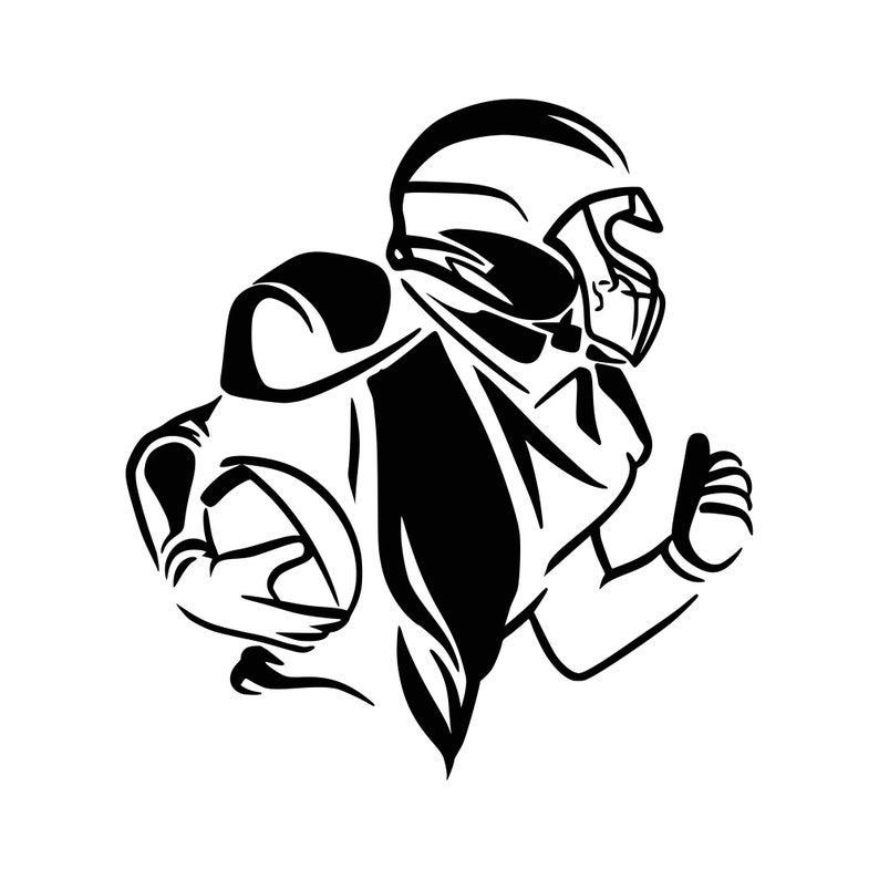 Football Player Cuttable Design Svg and Eps File for - Etsy