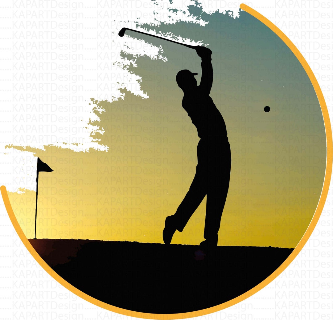 Golf Player Svg Digital Print, Golfer Silhouette, Cut File, Download ...