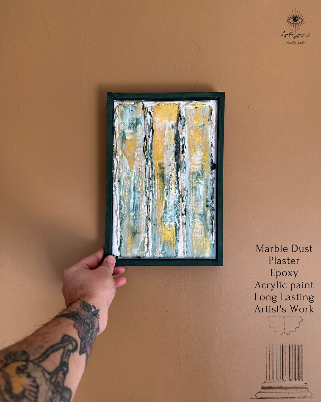 Golden Forest,,plaster,epoxy 3D, Plaster Epoxy, Bohemian and Abstract ...