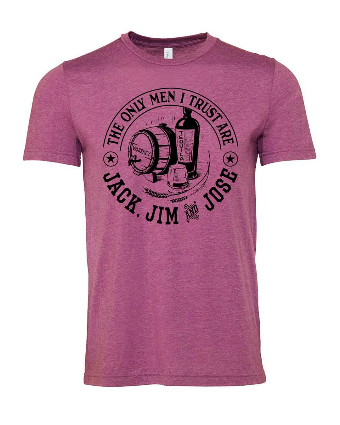 RTS the Only Men I Trust Are Jack, Jim & Jose BLACK Screen Print ...