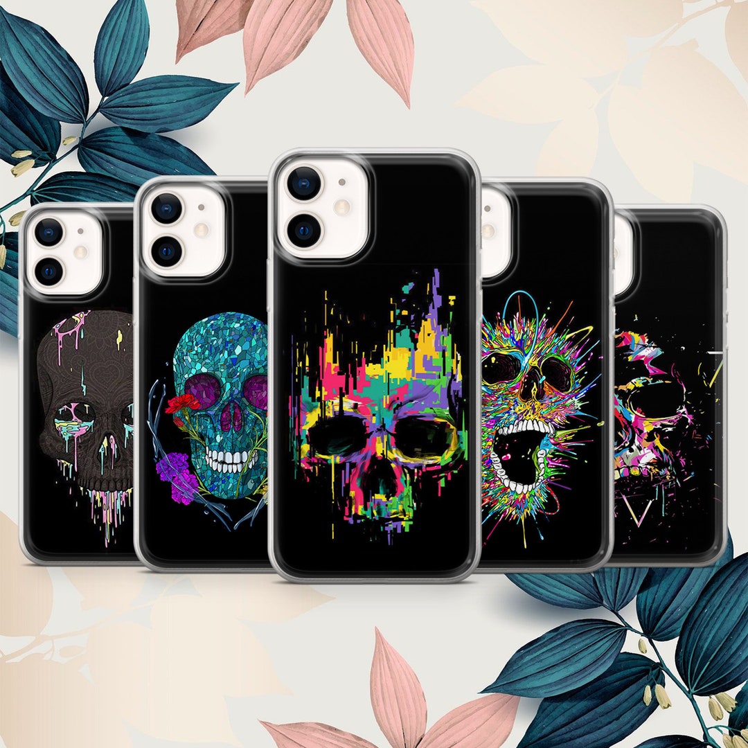 Skulls Phone Case Horror Cover Fit for iPhone 15 Pro Max, 14 Plus, 13 ...