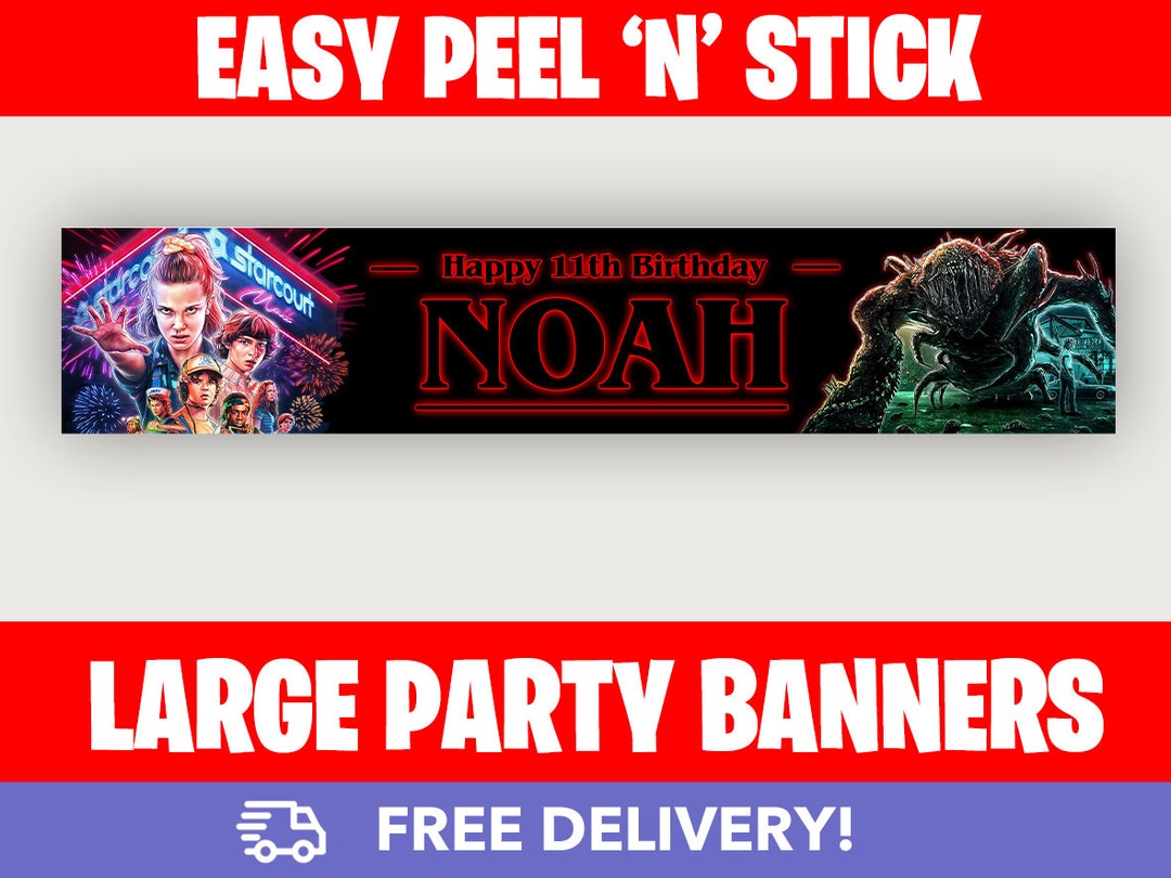 Stranger Things Star Court Mind Flayer S3 Personalised Birthday Party ...