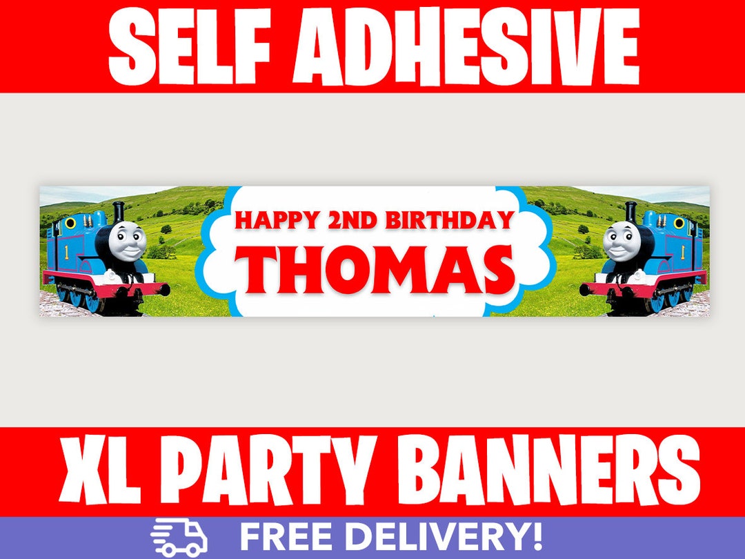 Thomas the Tank Engine Personalised Birthday Party Self Adhesive Kids ...