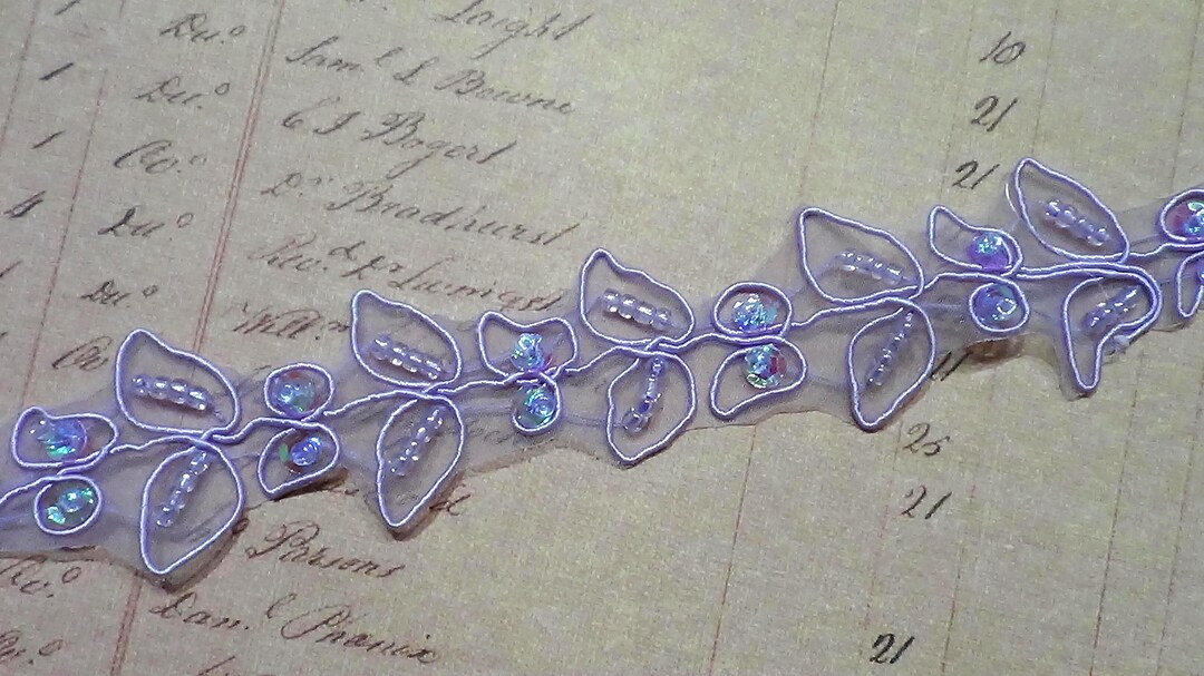 Sheer Vine Beaded Trim - Etsy