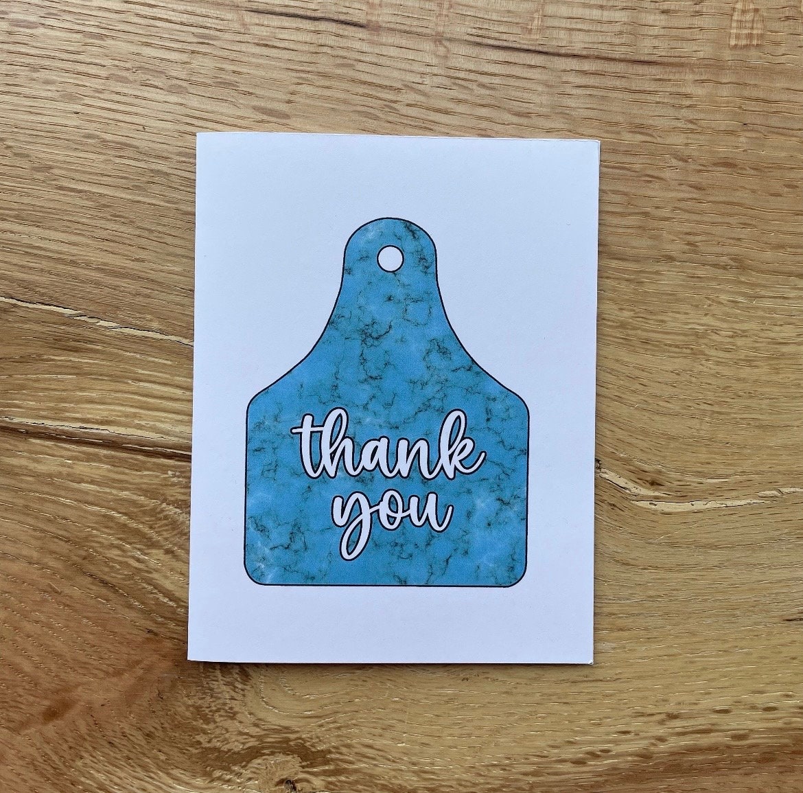 SIX PACK Ear Tag Thank You Cards - Etsy