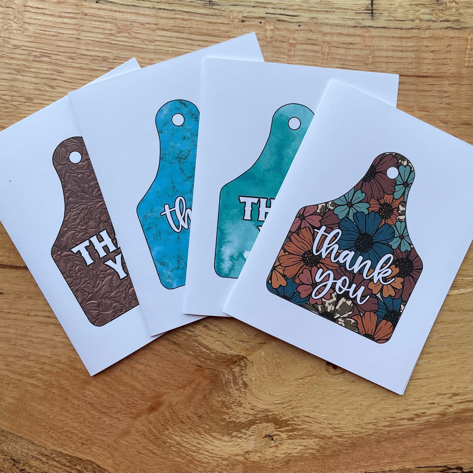 SINGLE Ear Tag Thank You Cards - Etsy