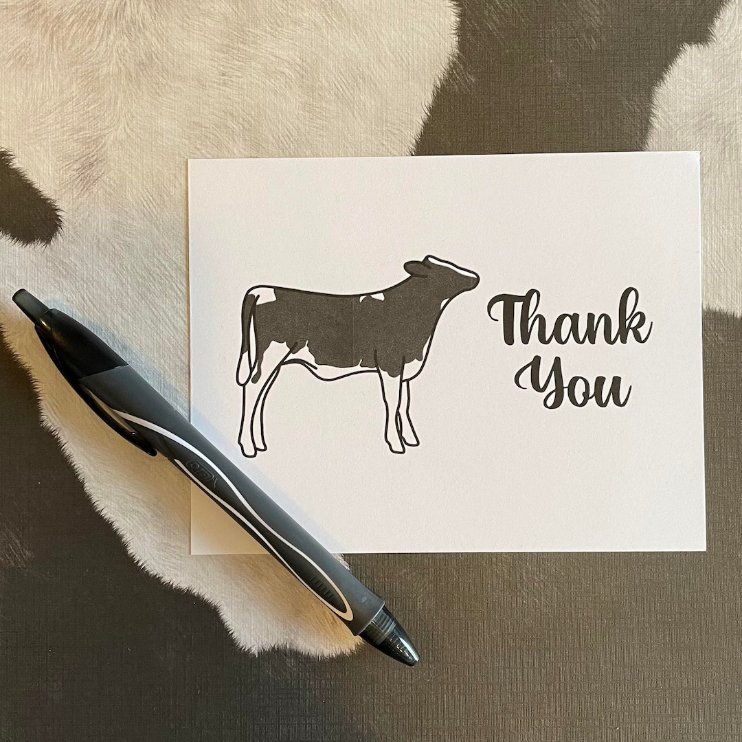 SIX PACK Livestock Thank You Cards (new Style) - Etsy