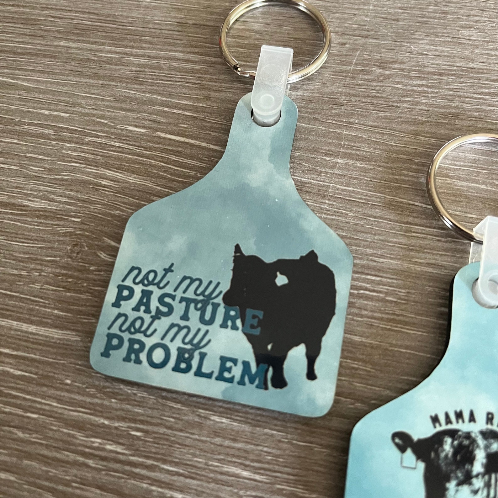 Ear Tag Keychains | Multiple Designs - Etsy