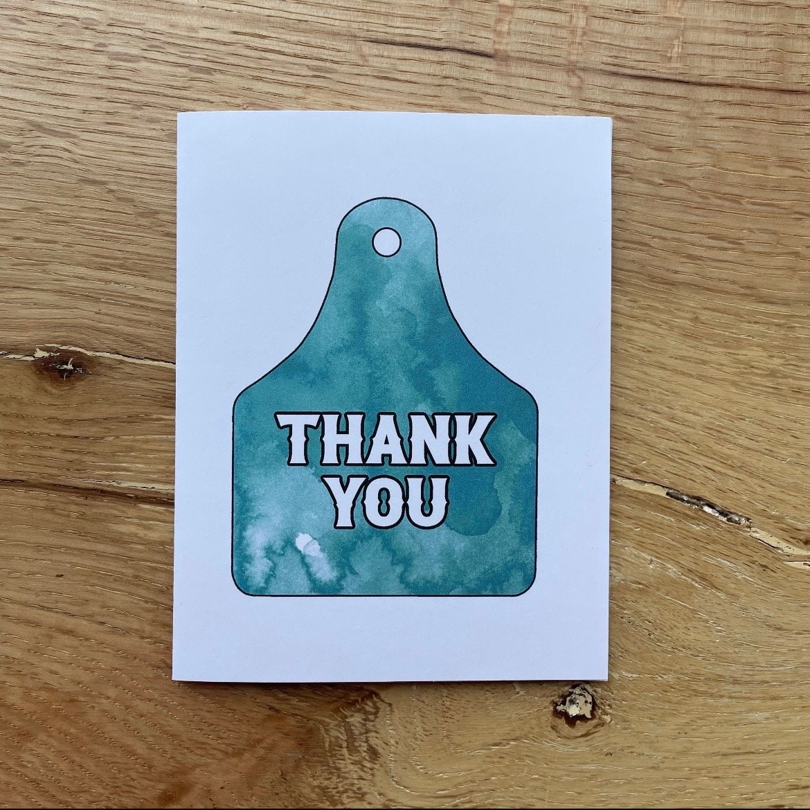 SIX PACK Ear Tag Thank You Cards - Etsy