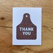 SINGLE Ear Tag Thank You Cards - Etsy