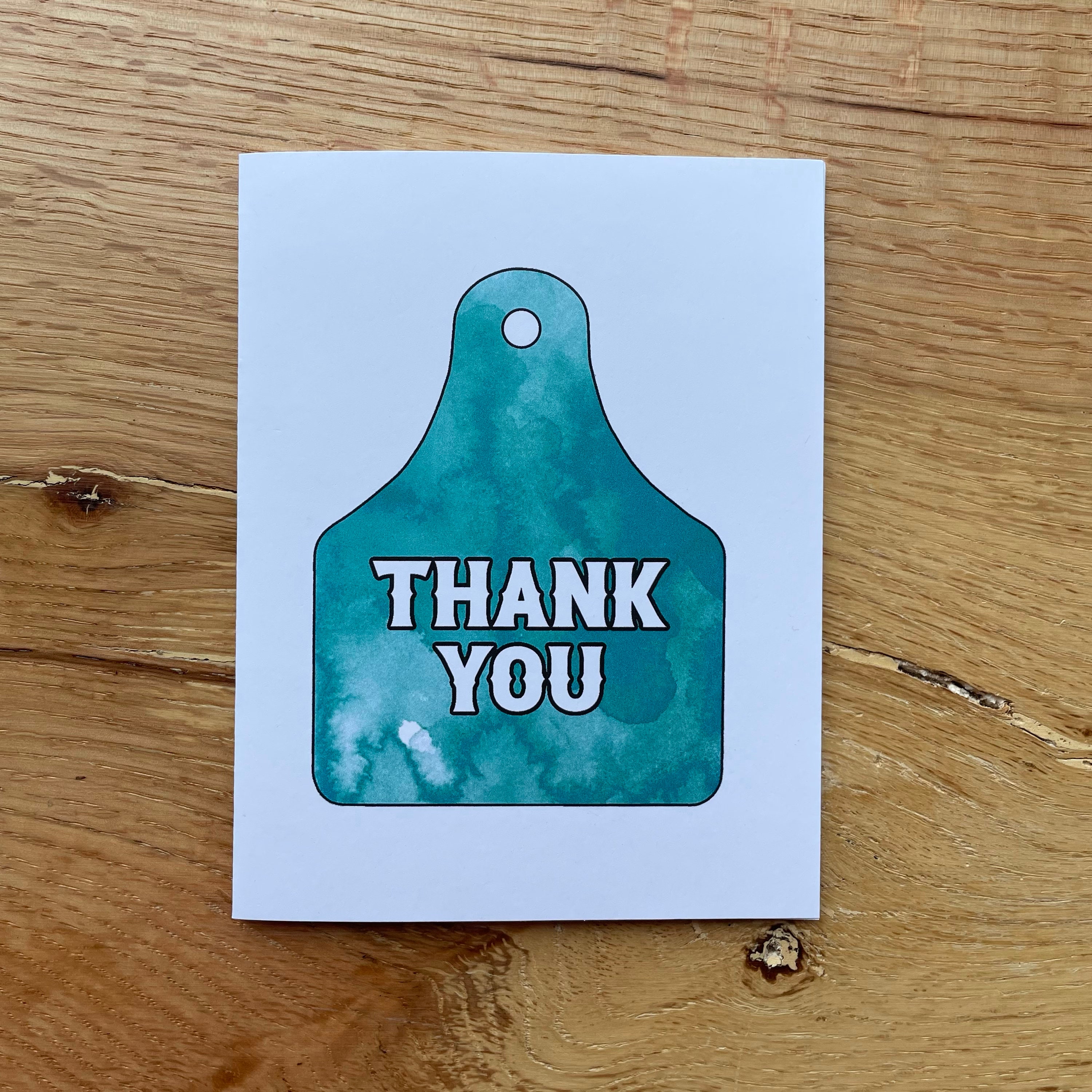 SINGLE Ear Tag Thank You Cards - Etsy