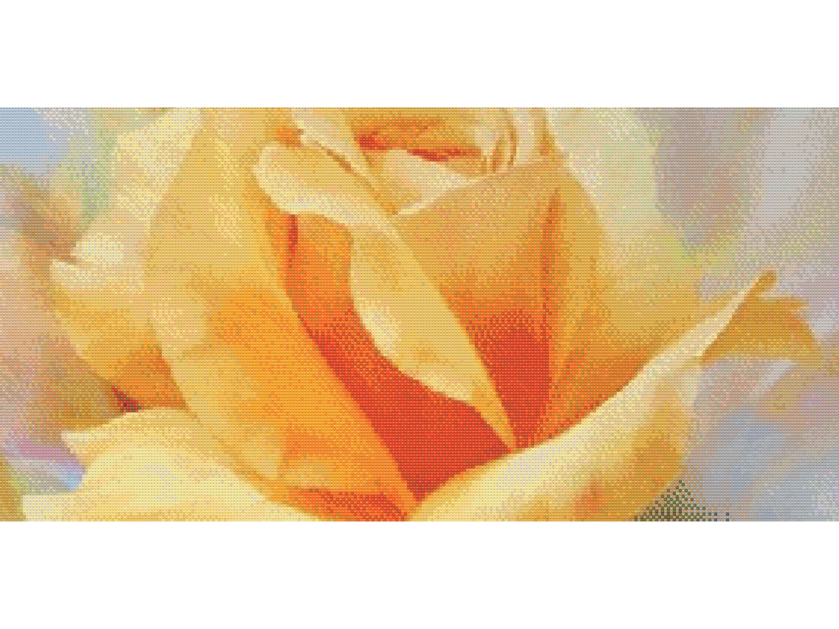 Yellow Roses, Cross Stitch Pattern, Floral, , Full Coverage Counted ...