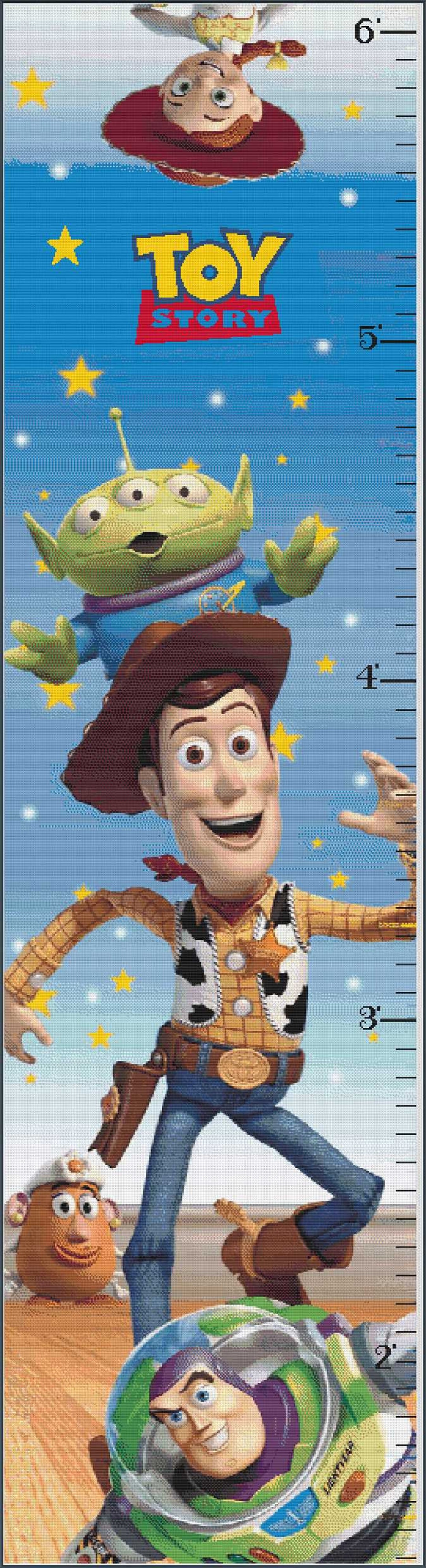 Toy Story Growth Chart Cross Stitch Pattern - Etsy