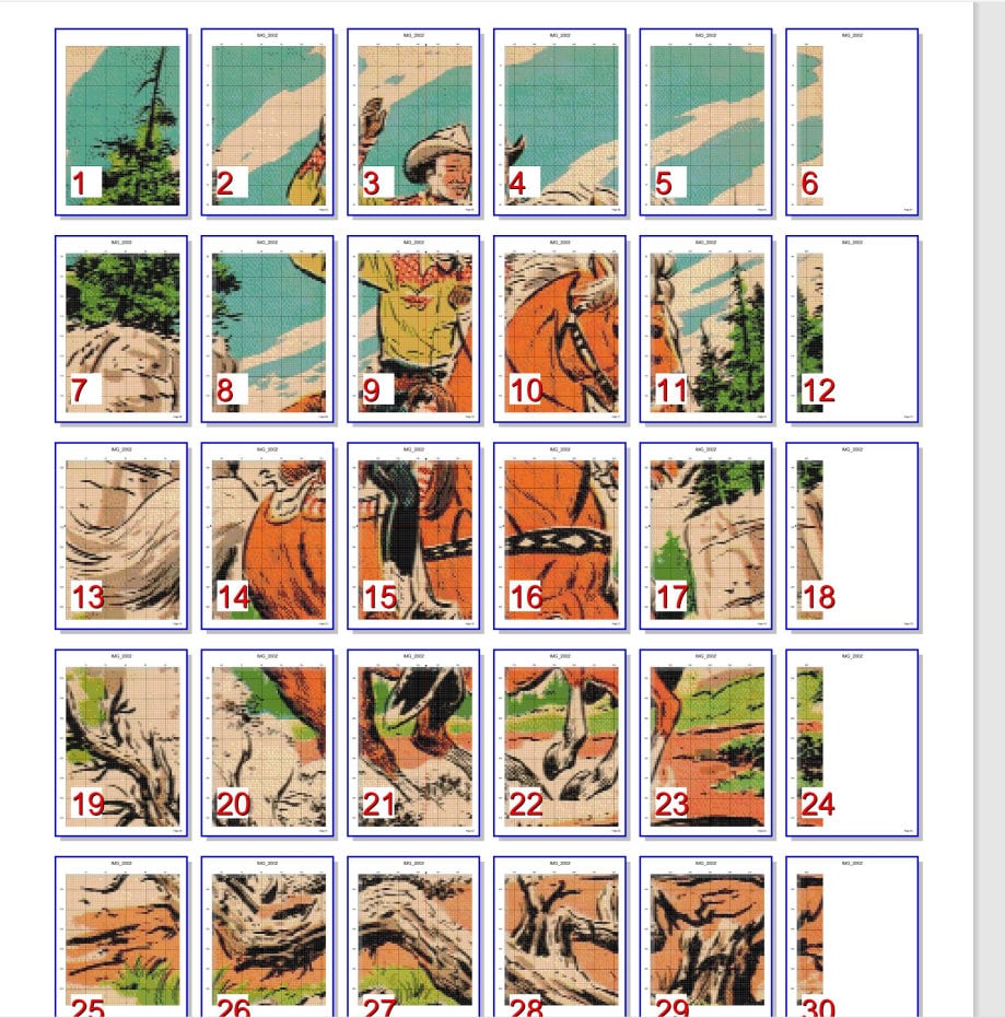 Vintage Cowboy Outlaw Cross Stitch Pattern, Full Coverage, Western ...