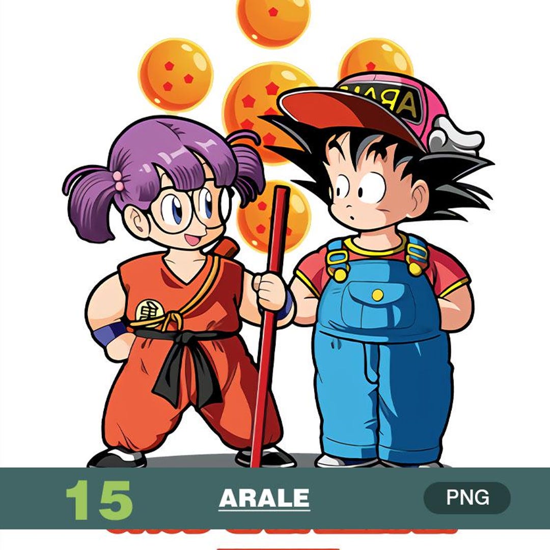 Arale PNG Digital Files, Character Clipart, Transparent Background ...