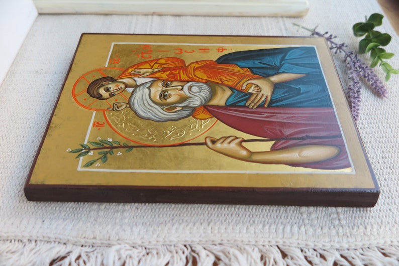 Orthodox Hand Painted Icon of Saint Joseph Byzantine Icon | Etsy