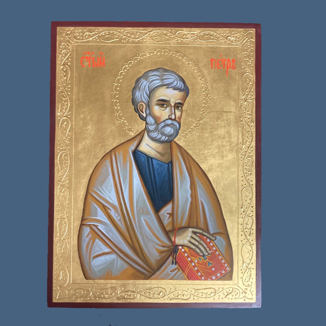 Saint Apostle Peter, Hand-painted Byzantine Orthodox Icon, St Peter ...