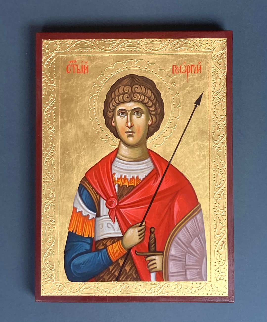 Saint George, St George, Orthodox Hand Painted Icon, Byzantine Art ...