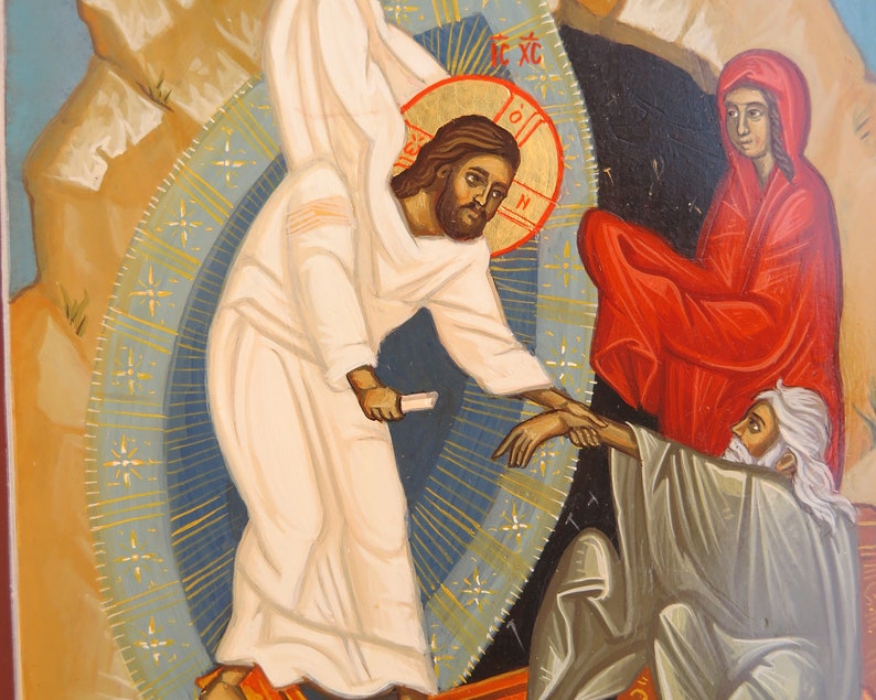 Byzantine Resurrection Icon, Adam and Eve, Hand-painted Orthodox Art ...