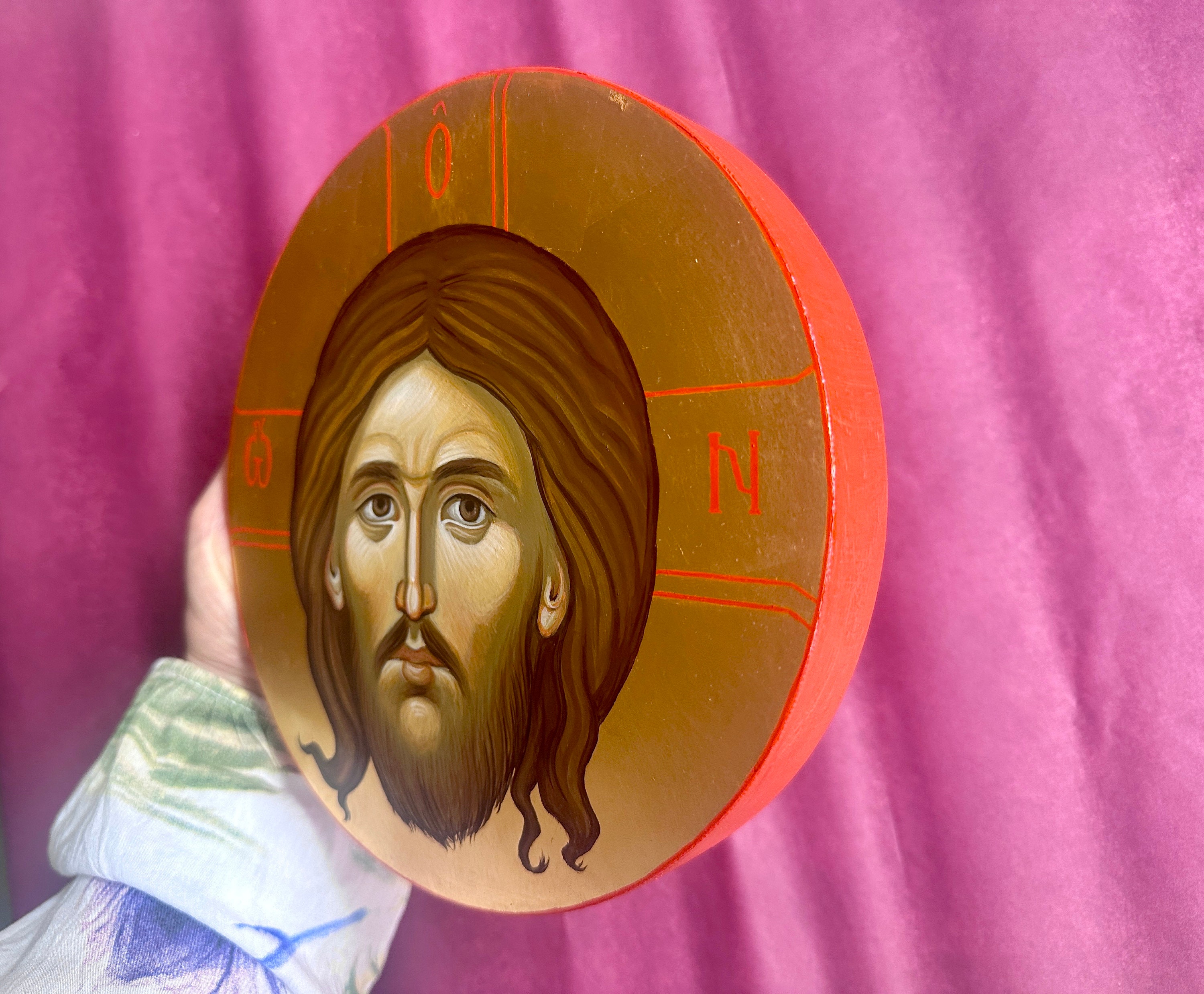 Holy Face of Jesus Christ Icon, Hand-painted Mandylion Icon, Orthodox ...