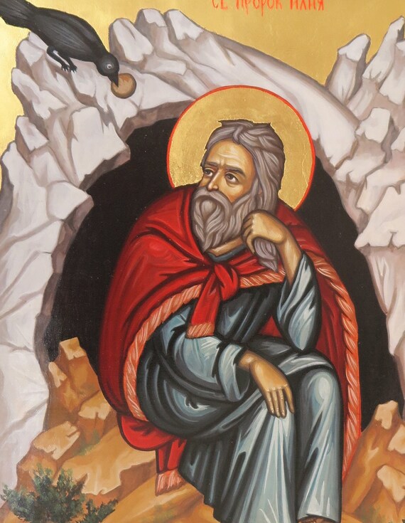 Holy Prophet Elijah Hand Painted Orthodox Icon Saint Elijah - Etsy