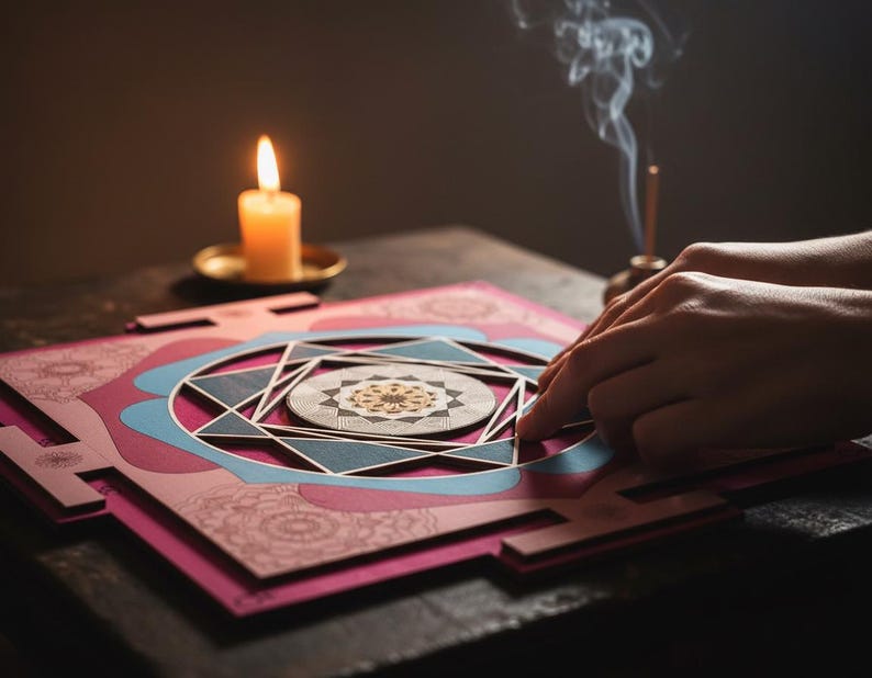 Venus Yantra Wall Art | Shukra Yantra | Sacred Geometry Decor | Love ...