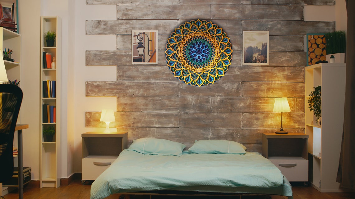 Multilayer Colorful Mandala Mandala Wall Art Living Room - Etsy