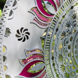 Lippan Art, Lotus Mandala, Home Decor, Mandala, Pink Wall Art, Mandala ...