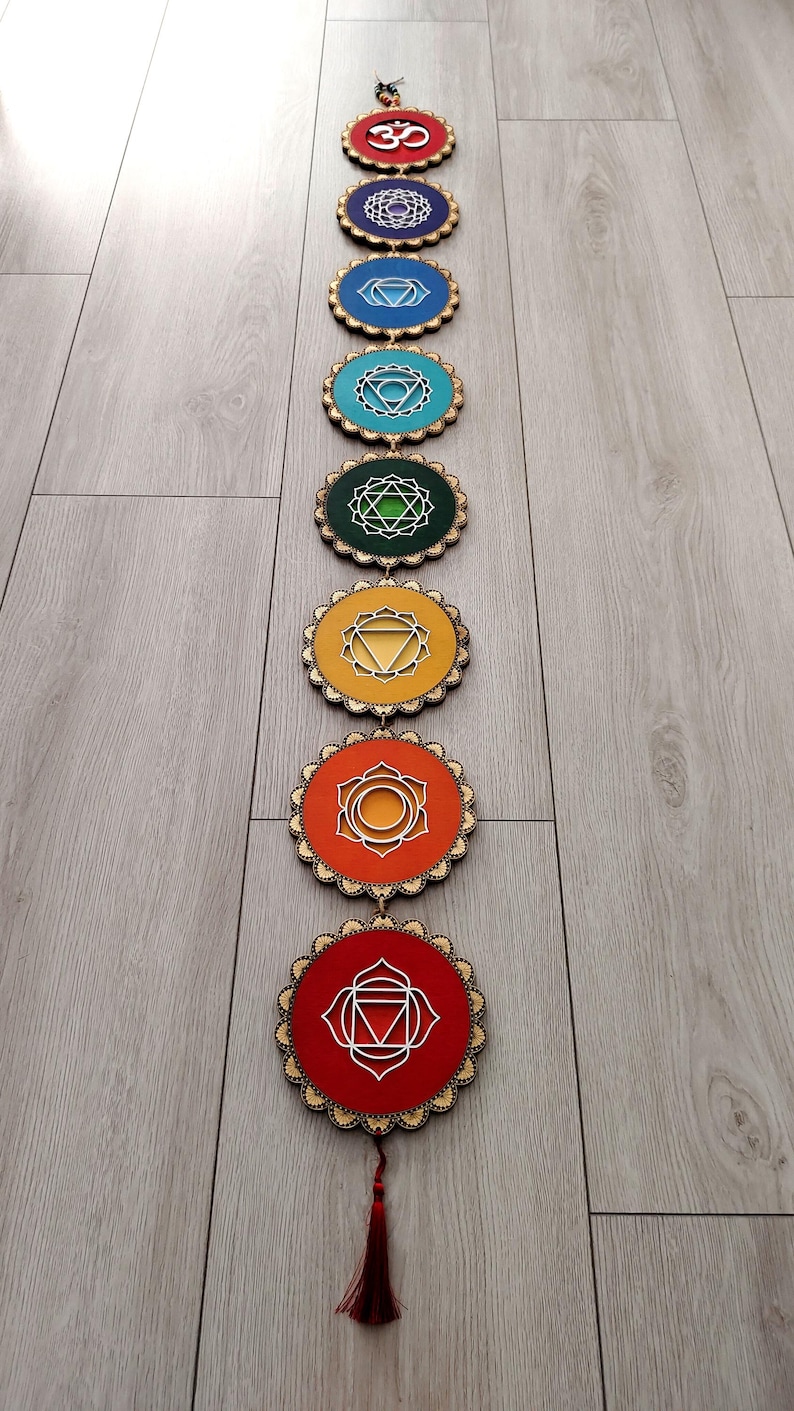 Chakra Wall Art, Sacred Geometry, Wooden Chakra Energy Balancing - Etsy