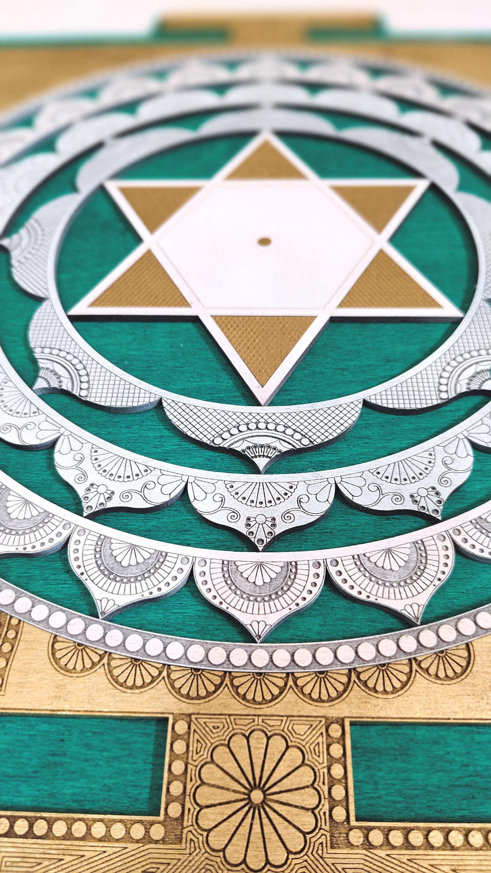 Kuber Yantra Wall Art, Sacred Geometry Prosperity Symbol, Yantra ...