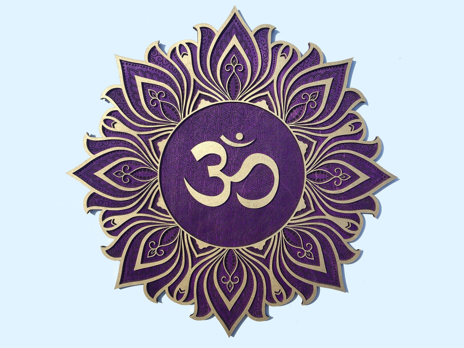 Crown Chakra Symbol Spiritual Wall Art Wood Chakra Chakra | Etsy