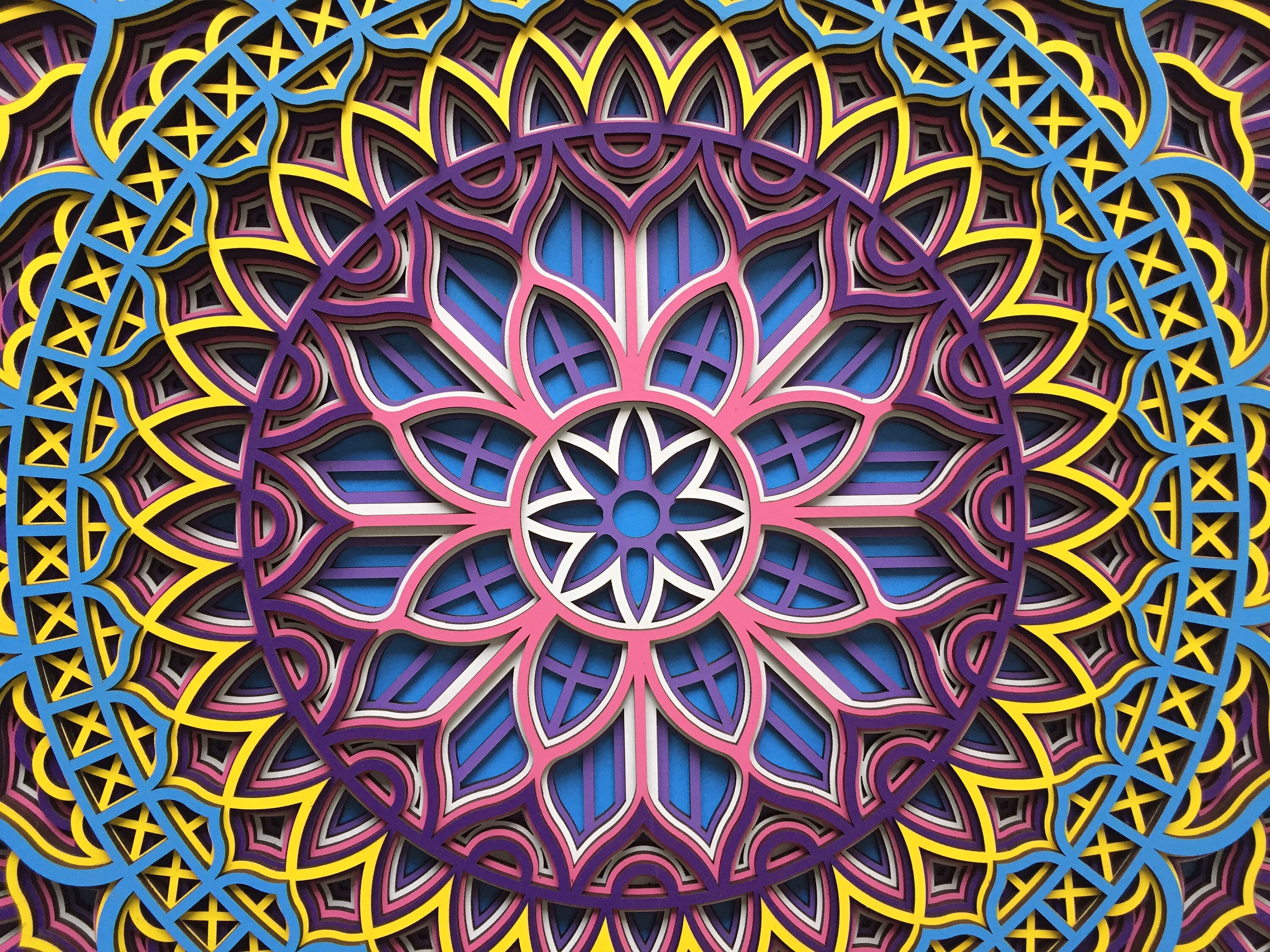 Multilayer Colorful Mandala Mandala Wall Art Living Room | Etsy