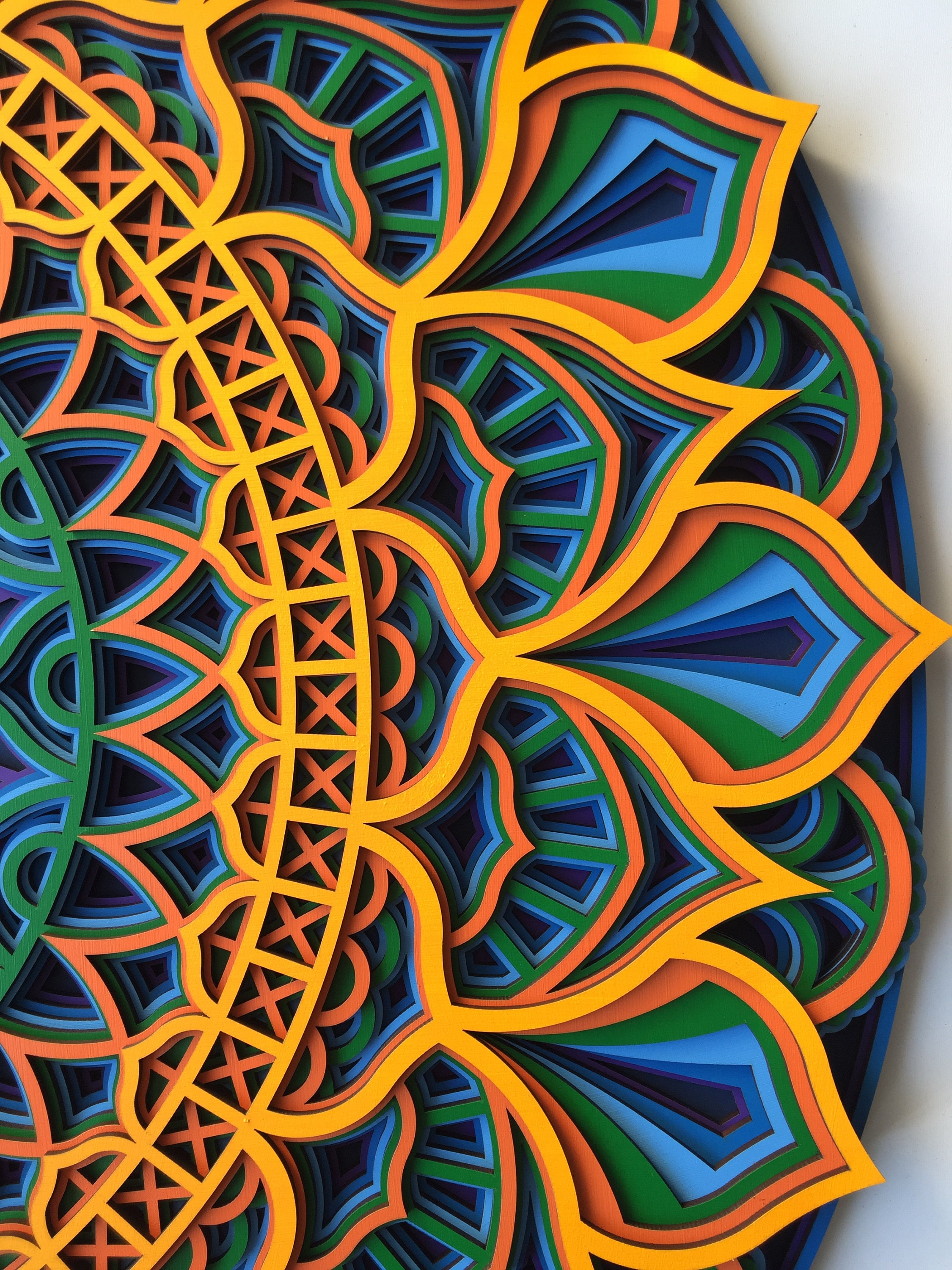 Multilayer Colorful Mandala Mandala Wall Art Living Room - Etsy