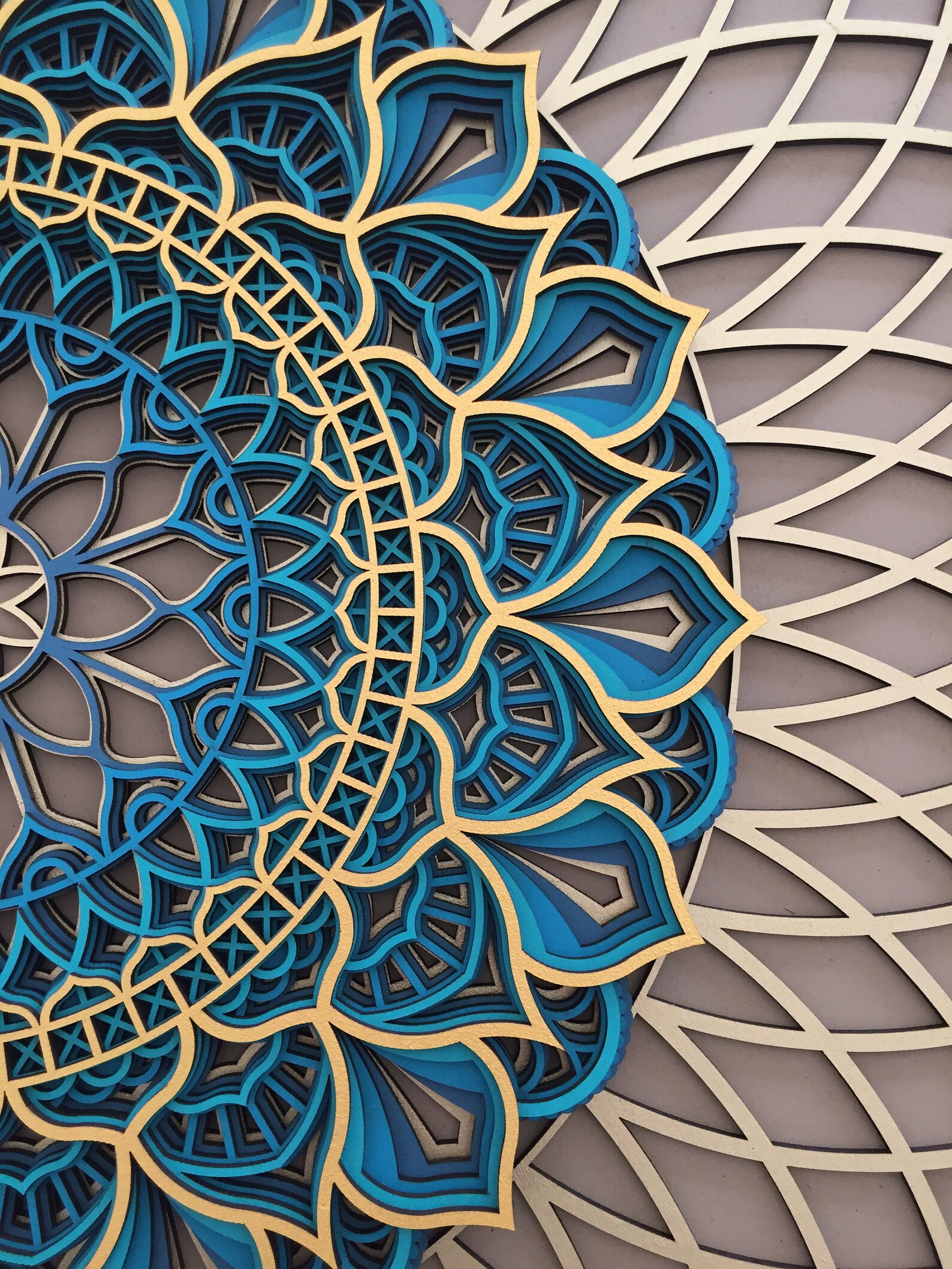 Multilayer Wood Torus Mandala,geometric Wood Wall Art, Sacred Geometry ...