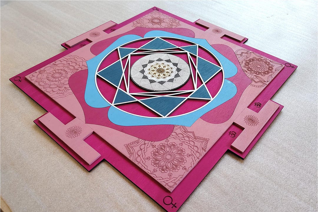 Venus Yantra Wall Art | Shukra Yantra | Sacred Geometry Decor | Love ...
