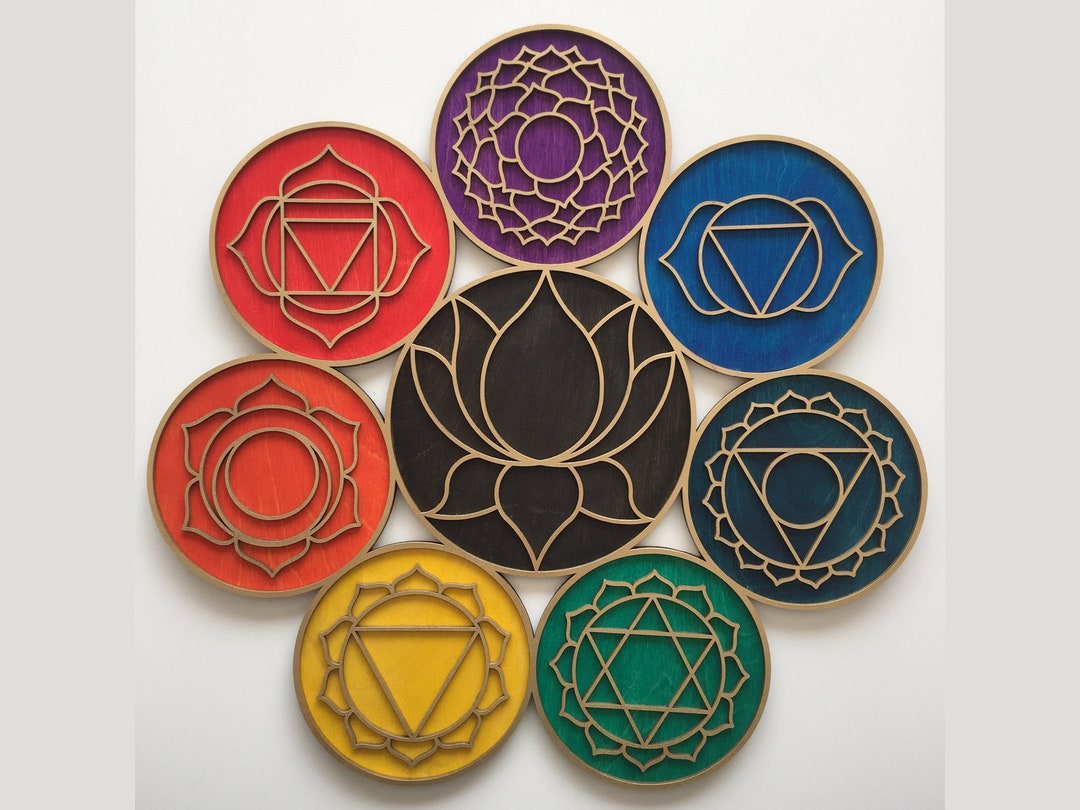 Chakra, 7 Chakra Wall Hanging Wall Art, Sacred Geometry, Wood Chakra ...