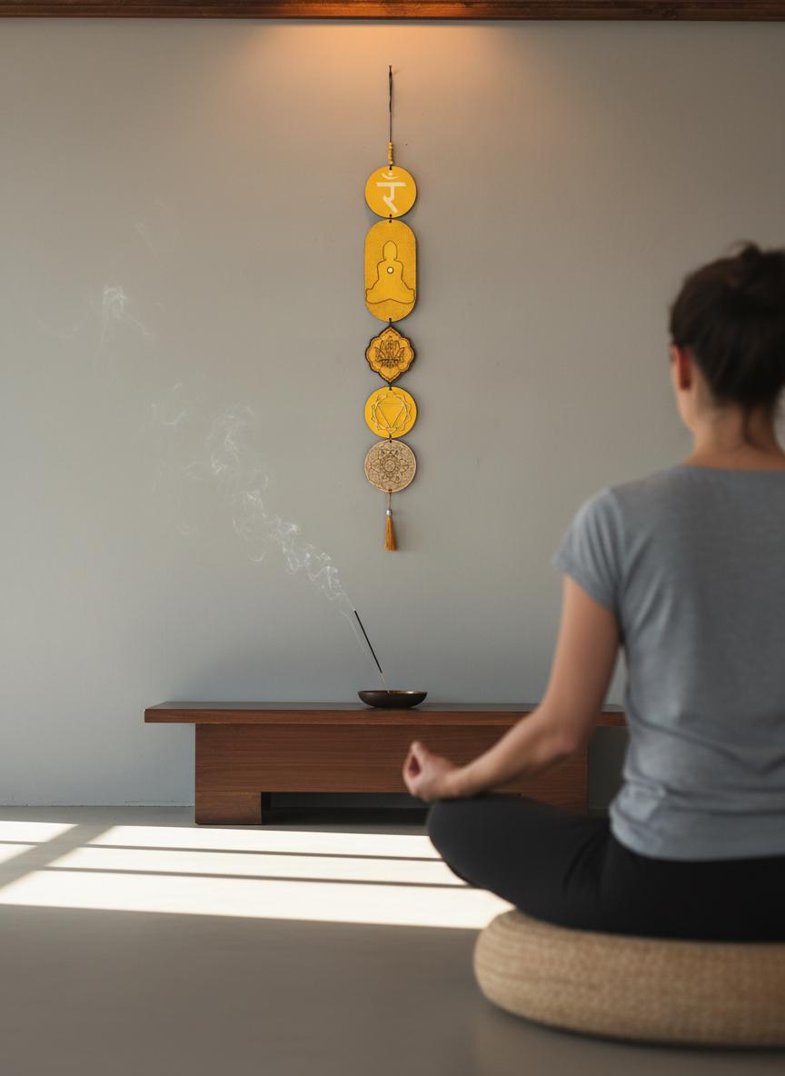 Solar Plexus Chakra Wood Wall Art, Manipura Sign - Etsy
